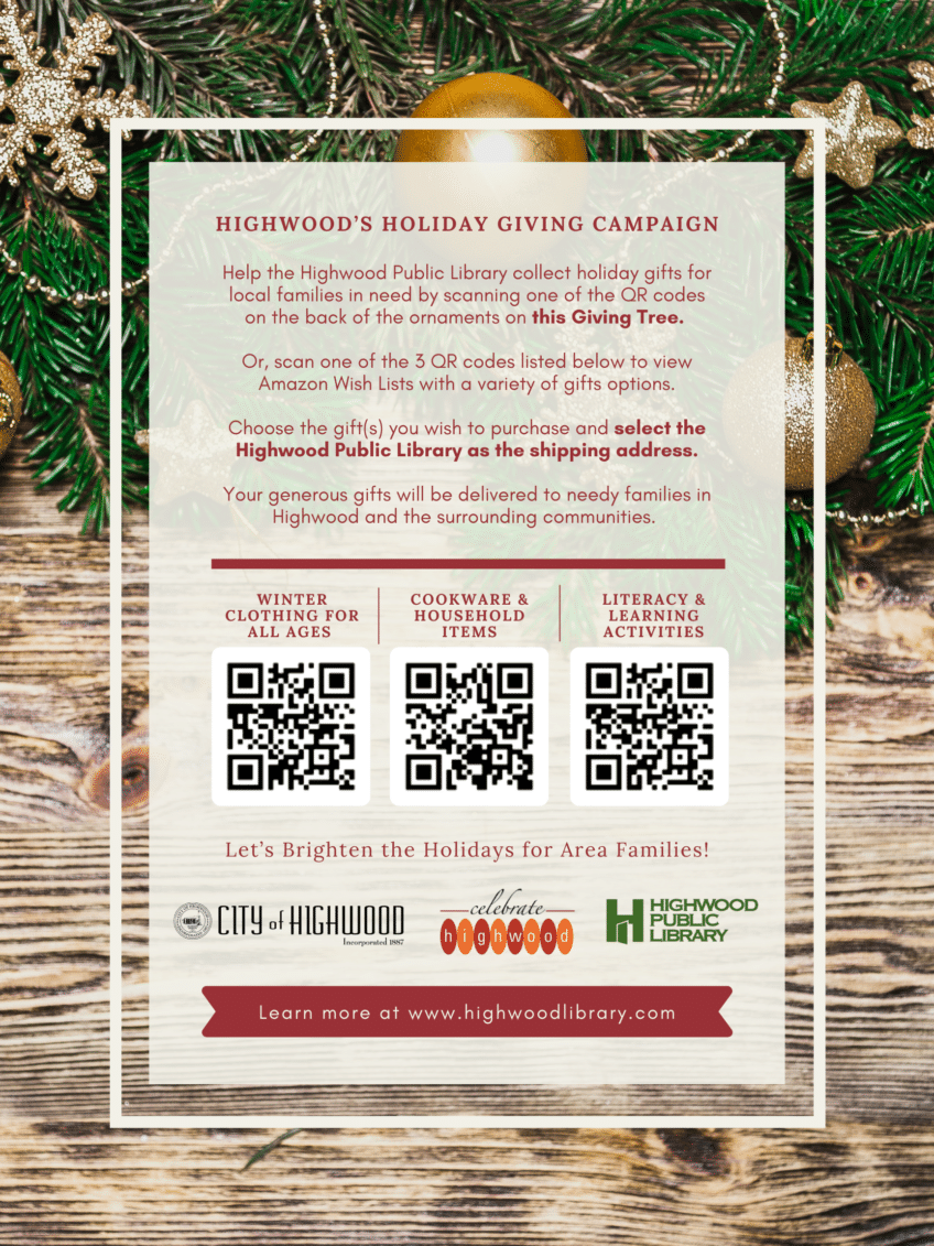 Holiday Giving the Library - Highwood Library - Highwood, IL