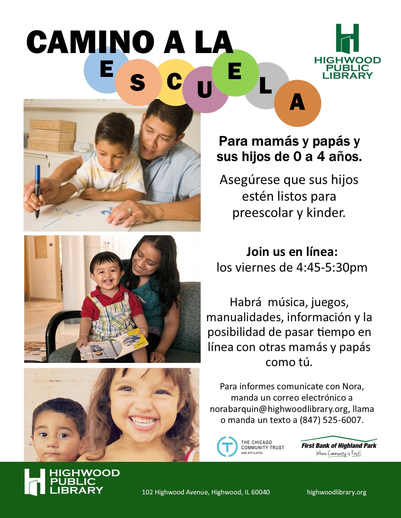 Camino a la escuela - Highwood Library - Highwood, IL